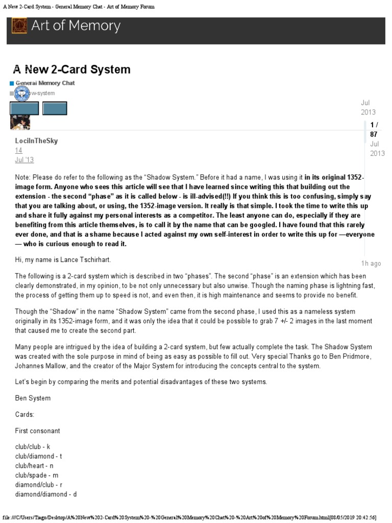 A New 2-Card System: Forum Resources Faqs Software | PDF | Internet ...