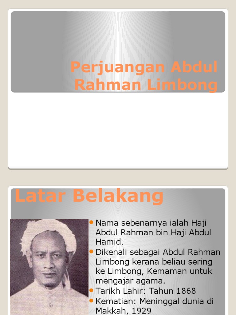 Haji Abdul Rahman Limbong | PDF