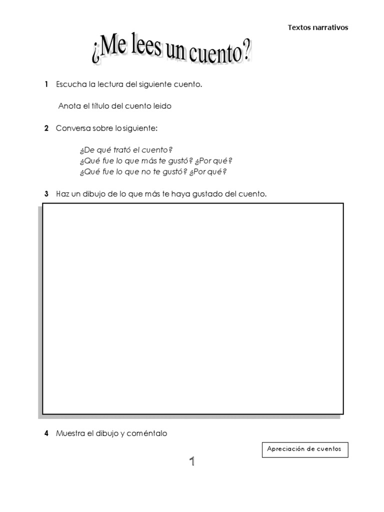 Actividades de comprensión de cuentos | PDF | Cuentos | Ocio