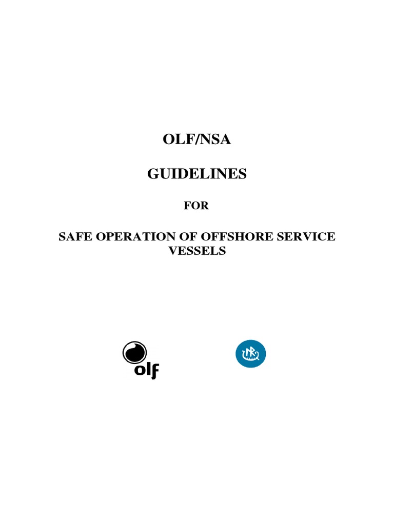 Guidelines for Offshore Supply Vessels | PDF | Safety | Ships