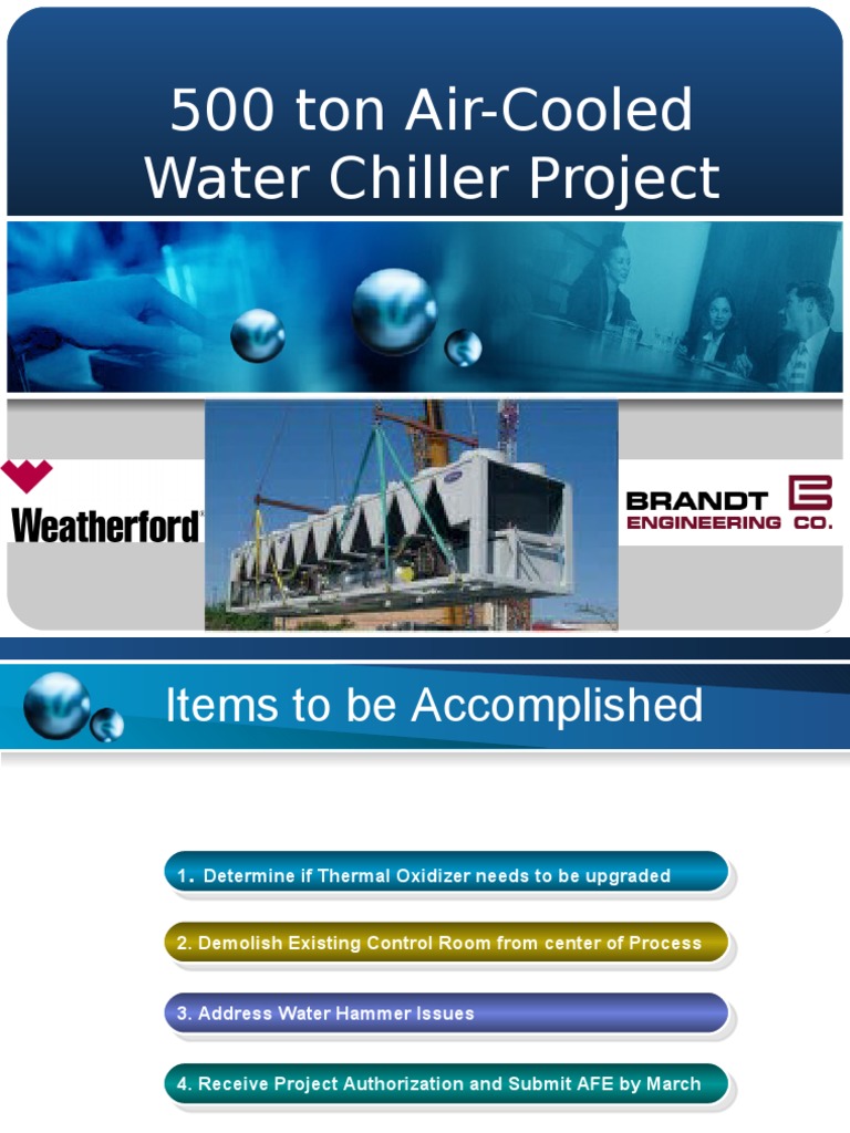 500 Ton Air-Cooled Chiller Project Plan | PDF | Technology & Engineering