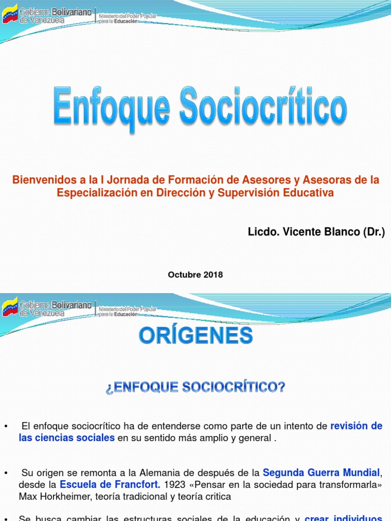 1 Enfoque Sociocritico | PDF | Conocimiento | Plan de estudios