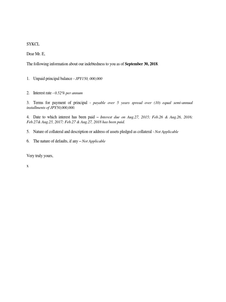 Loan Confirmation Details | PDF