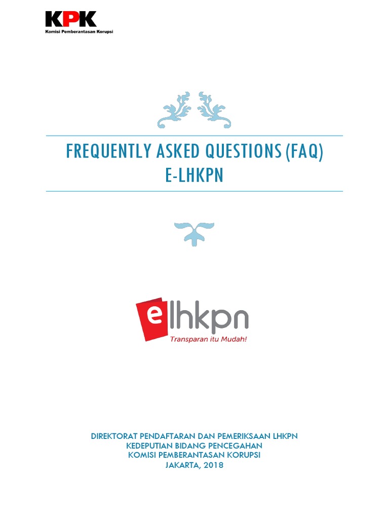 FAQ E-LHKPN Eksternal | PDF