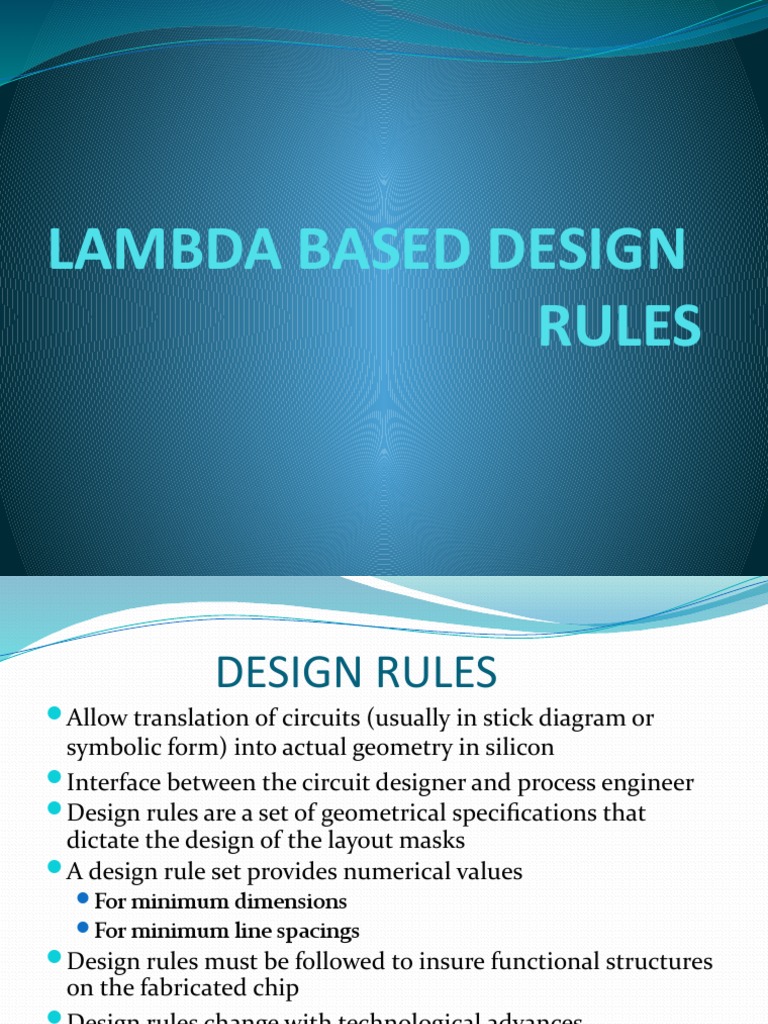 Lambda-Based VLSI Design Rules | PDF | Electrical Engineering | Diffusion