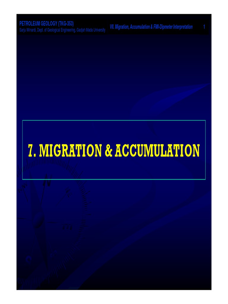 7-Migration - Accumulation & FMI-Dipmeter Interpretation | PDF ...