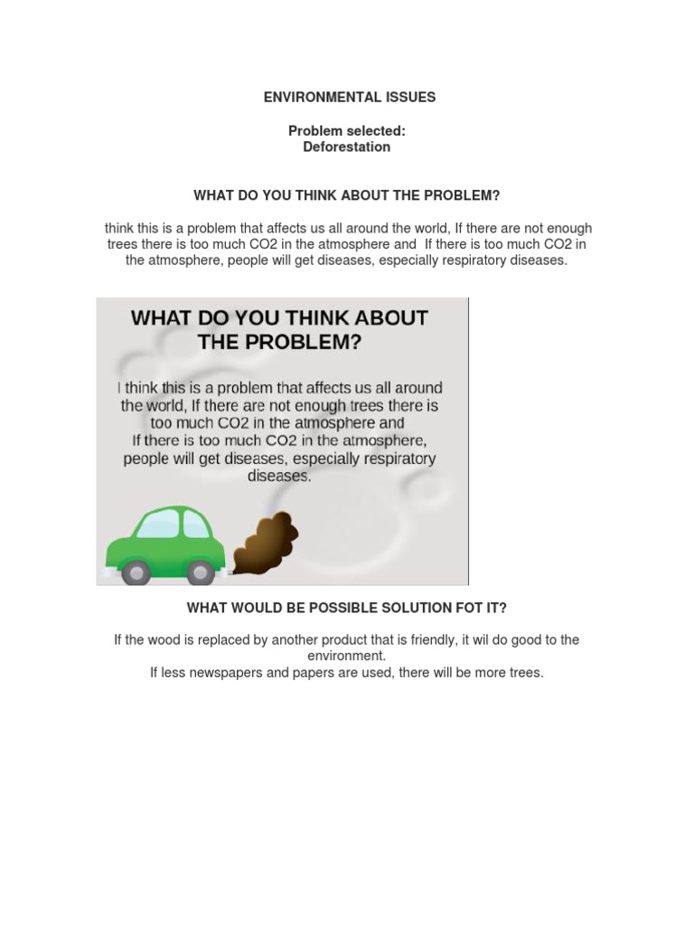 Environmental Issues Problem Selected: Deforestation | PDF | Science & Mathematics