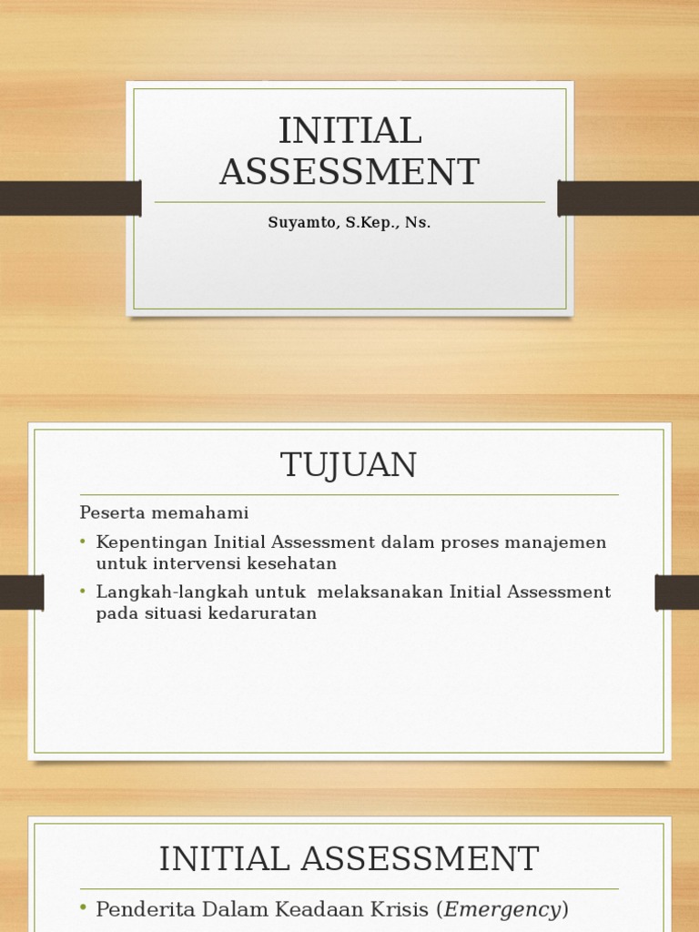 Initial Assessment | PDF