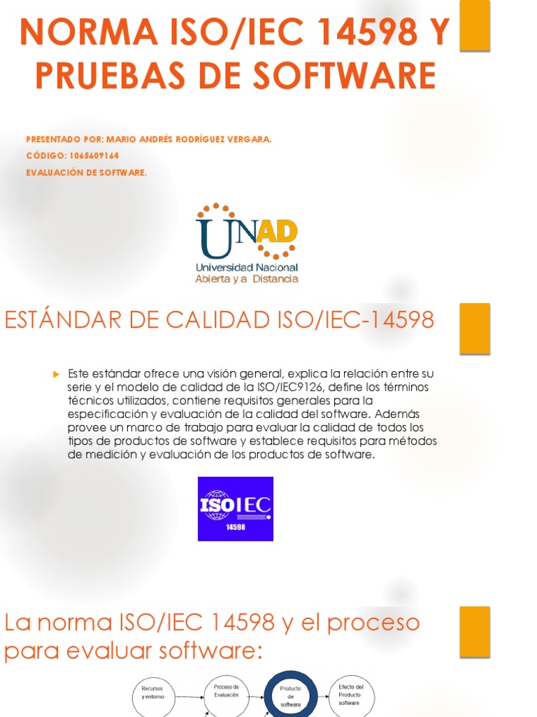 Norma ISO IEC 14598 y Pruebas de Software | PDF | Software | Programa de computadora