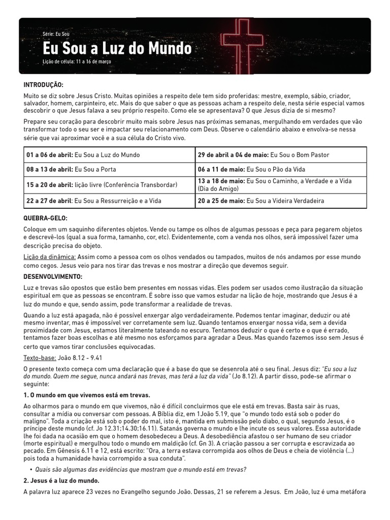 A Luz Do Mundo | PDF | Morte | Jesus