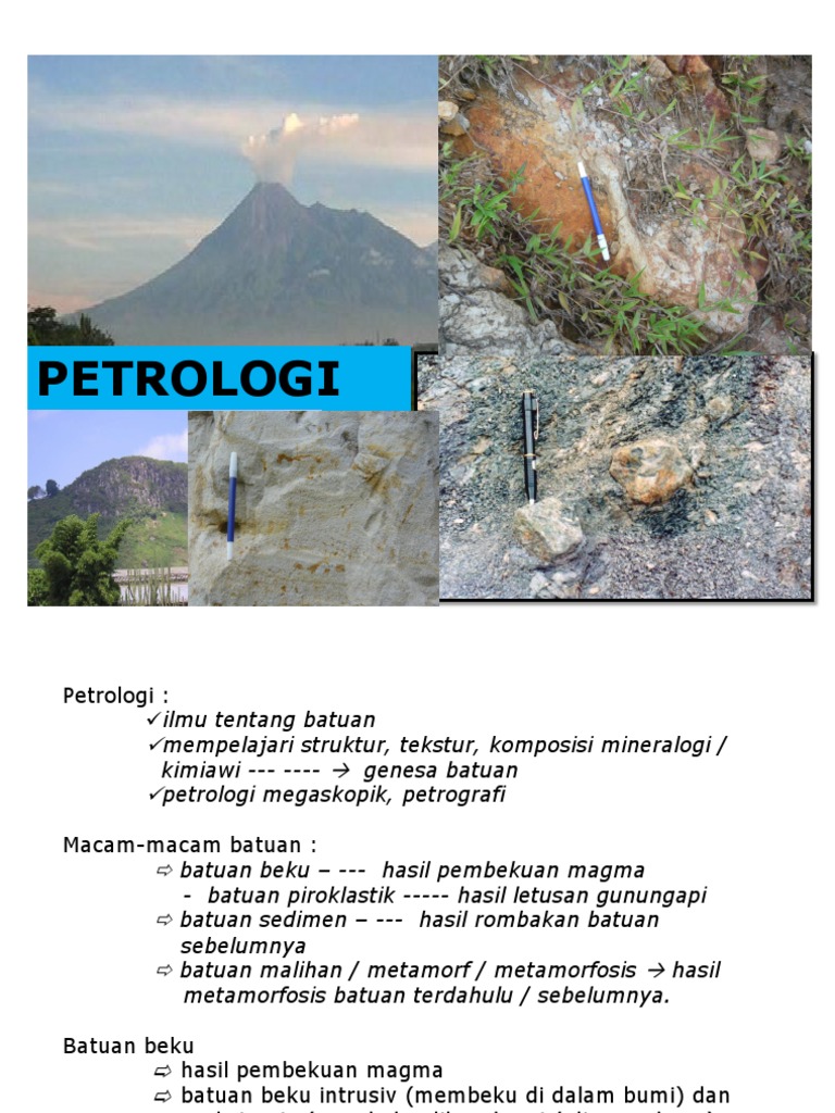 Petrologi: Jenis dan Struktur Batuan | PDF | Sains & Matematika