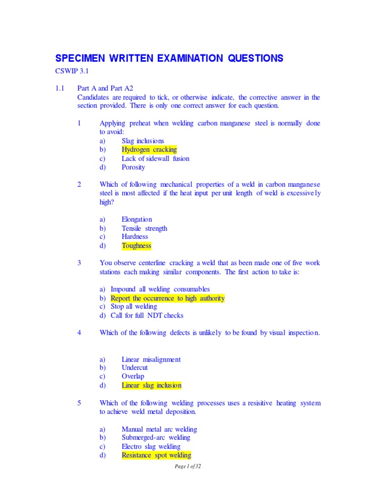 Question and Answer | PDF | Welding | Construction