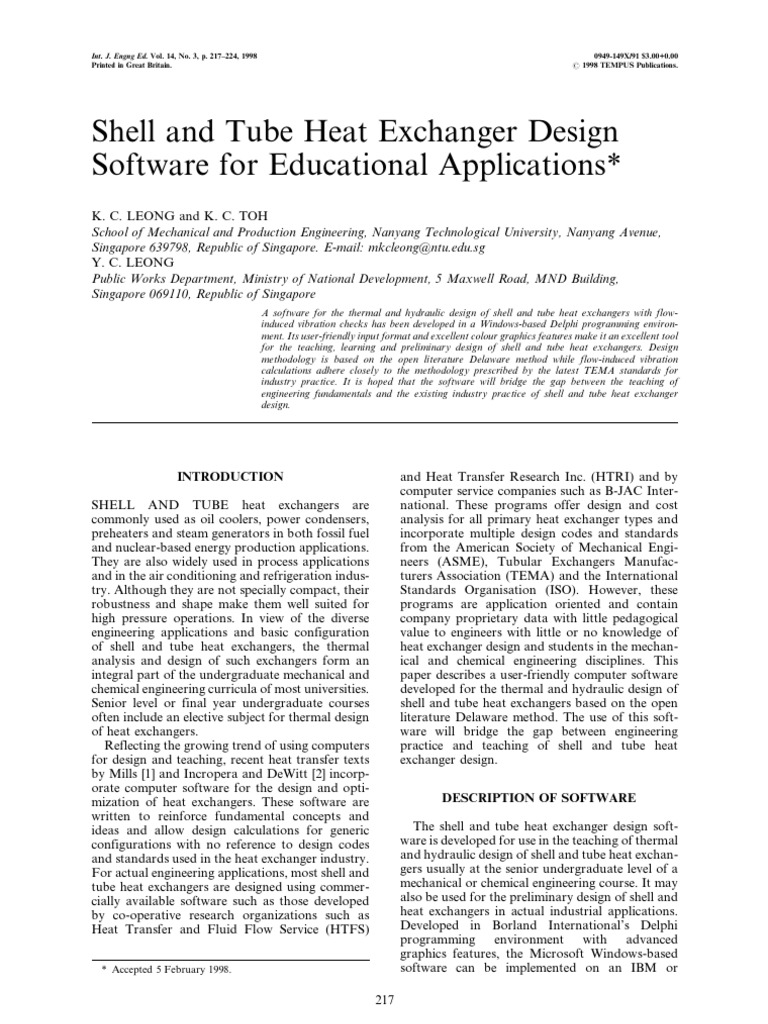 Shell& Tube HT Design | PDF | Heat Exchanger | Heat