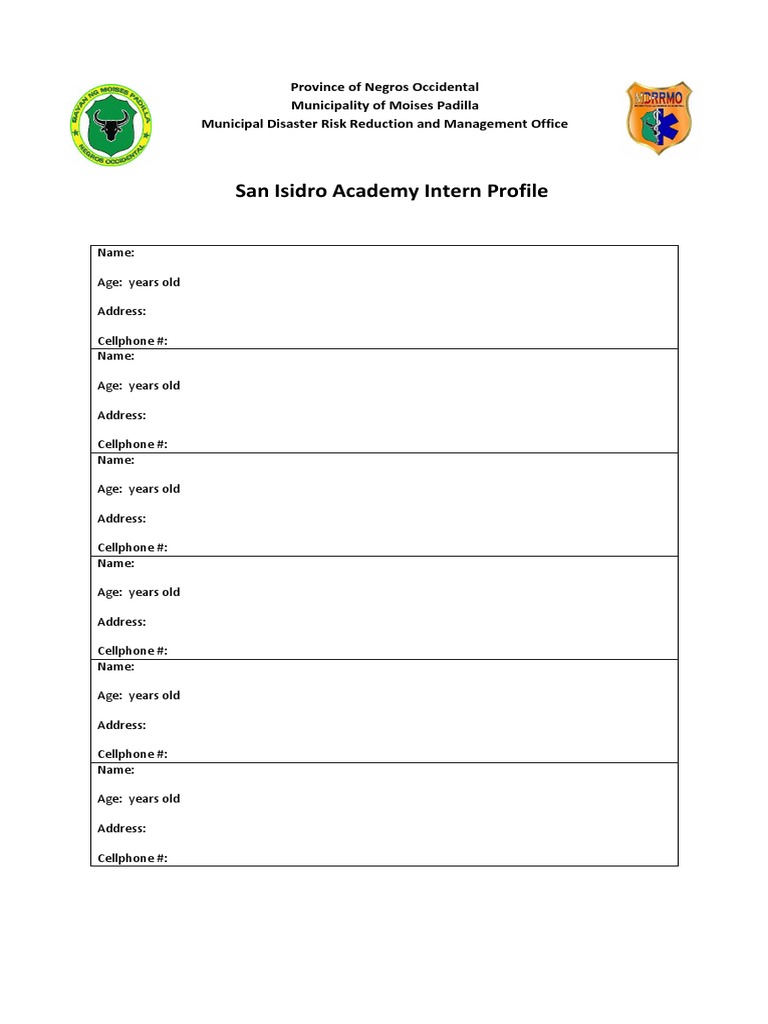 San Isidro Academy Intern Profile | PDF