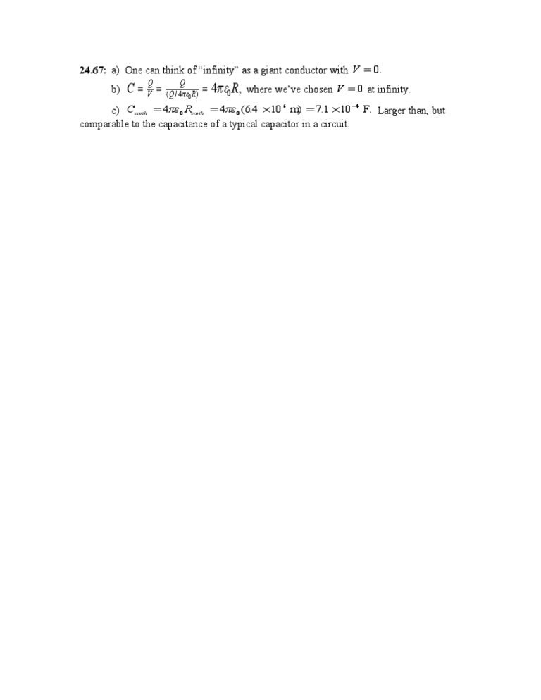 Understanding Infinity in Capacitor Theory | PDF
