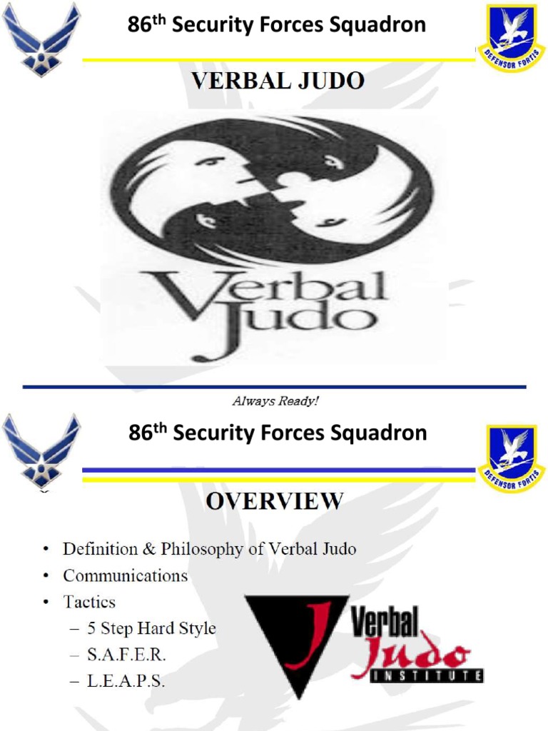 Verbal Judo | PDF