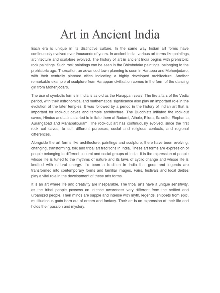 Art in Ancient India | PDF