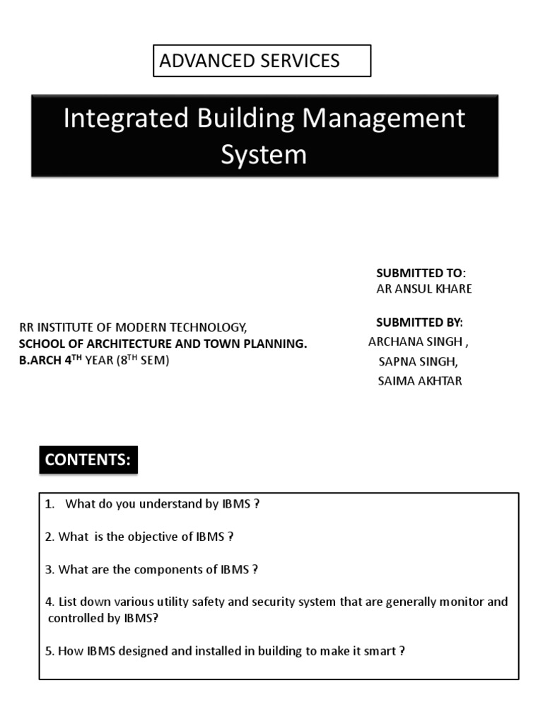 Integrated Building Management System: An Analysis of Components ...