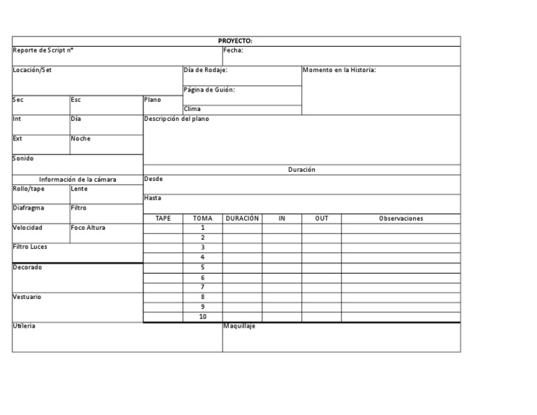 Formato de Script | PDF
