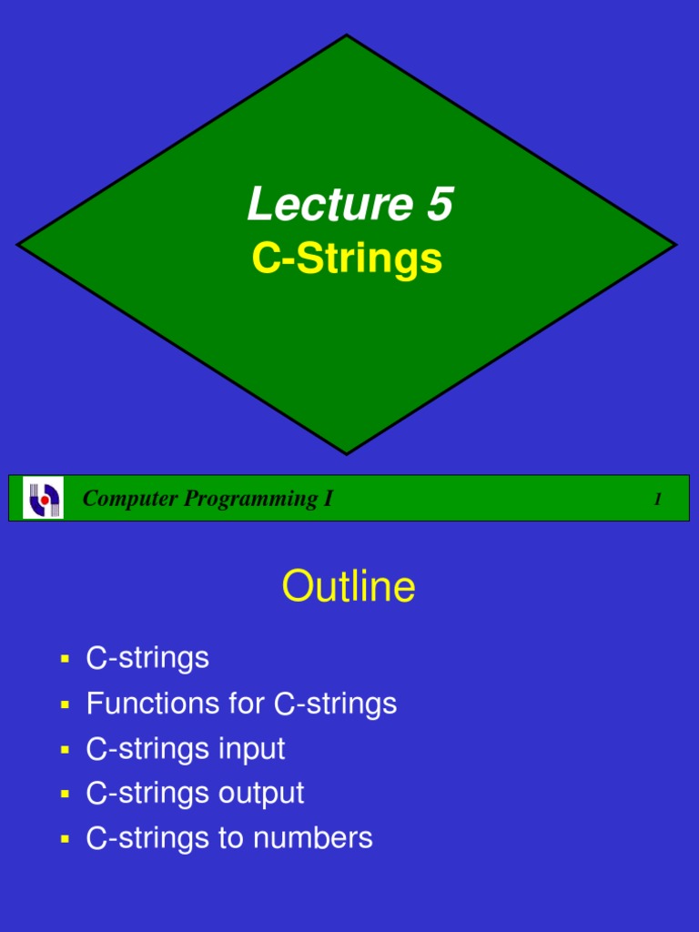 C Strings Computer Programming I Pdf String Computer Science Data Type