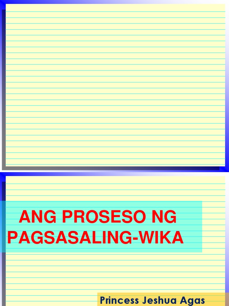 Ang Proseso NG Pagsasaling-Wika | PDF