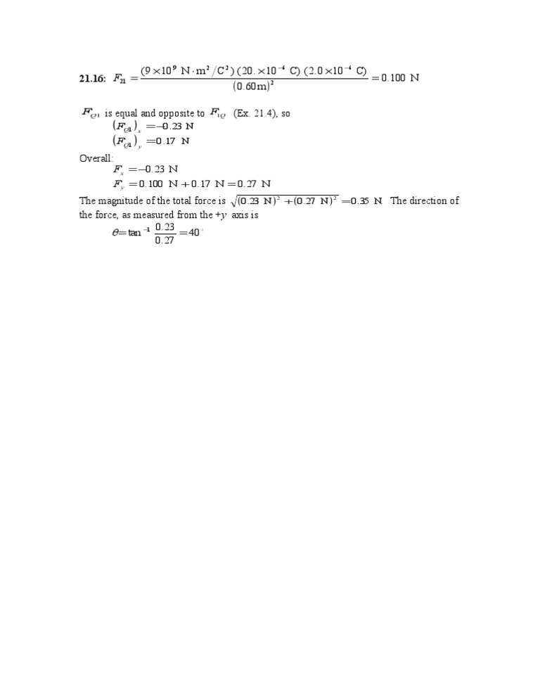 Total Force Calculation in Physics | PDF