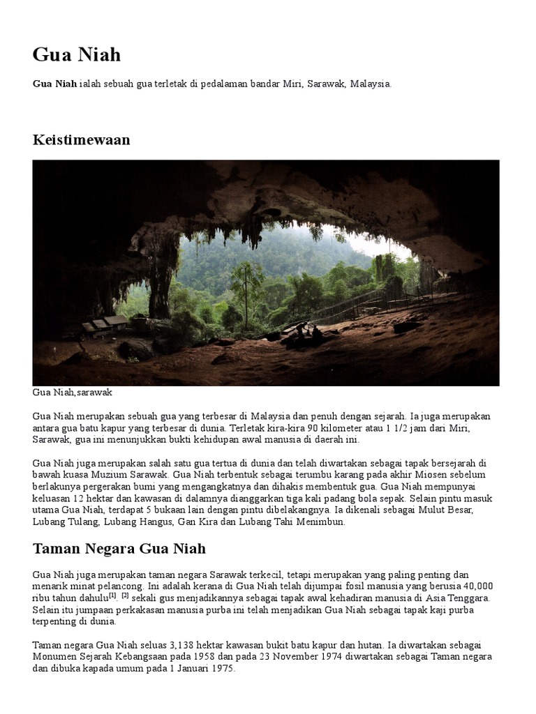 Gua Niah | PDF