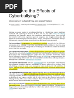 Glossary of Cyberbullying Terms | PDF