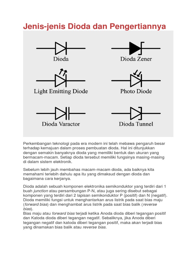 Macam-Macam Dioda dan Fungsinya | PDF