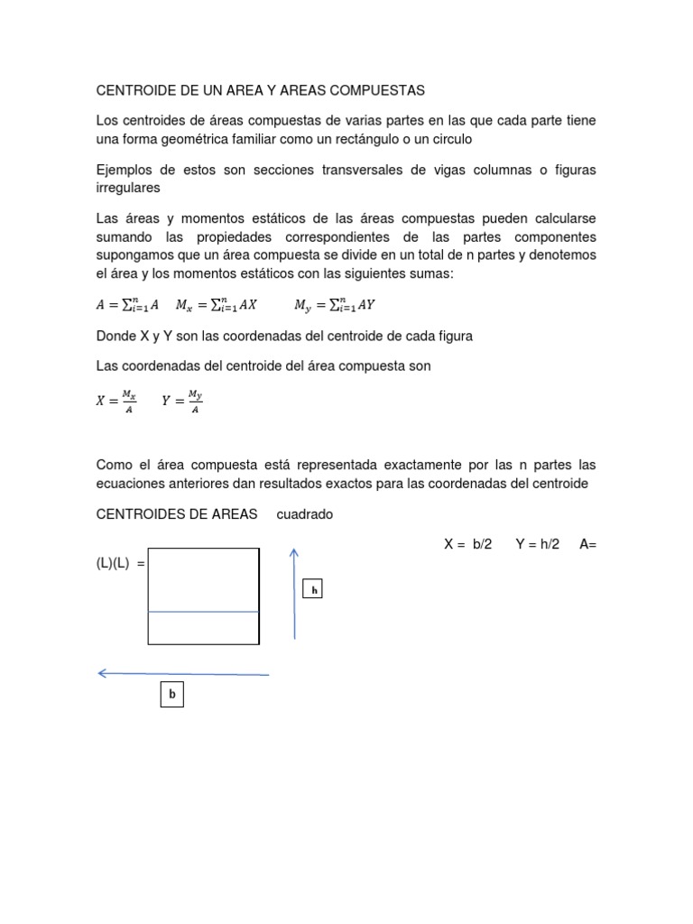 CENTROIDE DE UN AREA Y AREAS COMPUESTAS | Rotación | Integral
