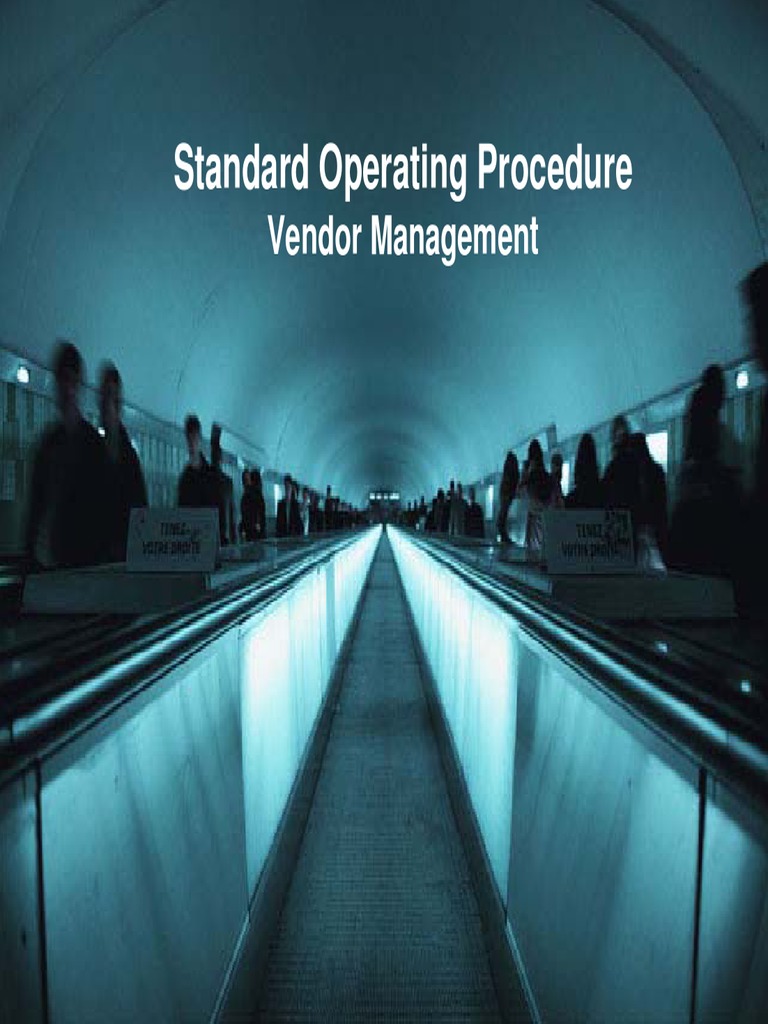 Revised SOP Policy Vendor Management | PDF | Procurement | Evaluation