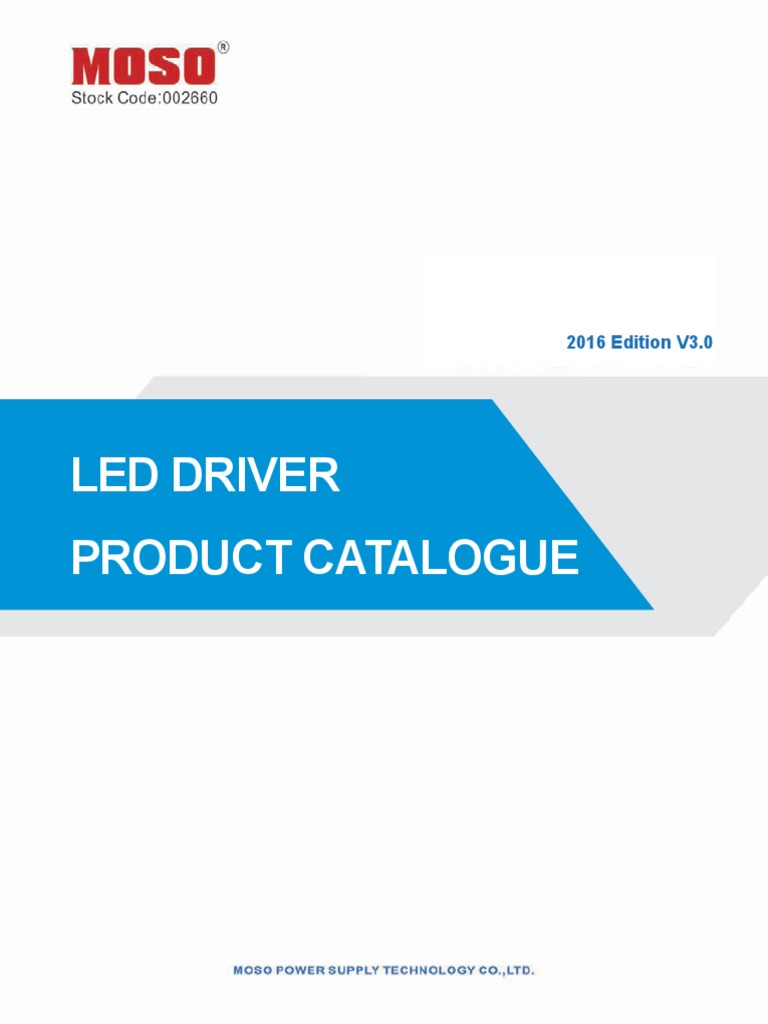 MOSO LED Driver Catalog PDF | PDF | Electricity | Electronics