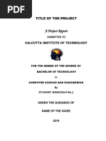 Computer Project Front Page | PDF