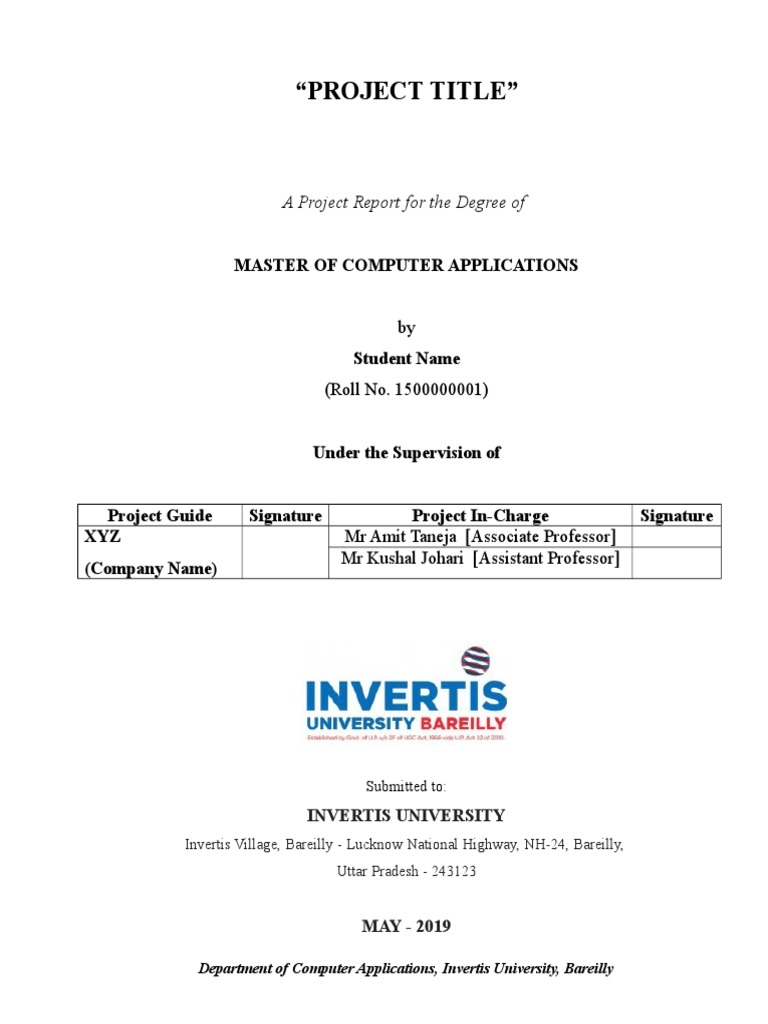 2 - A Project Report Sample | PDF | Information Technology | Areas Of ...