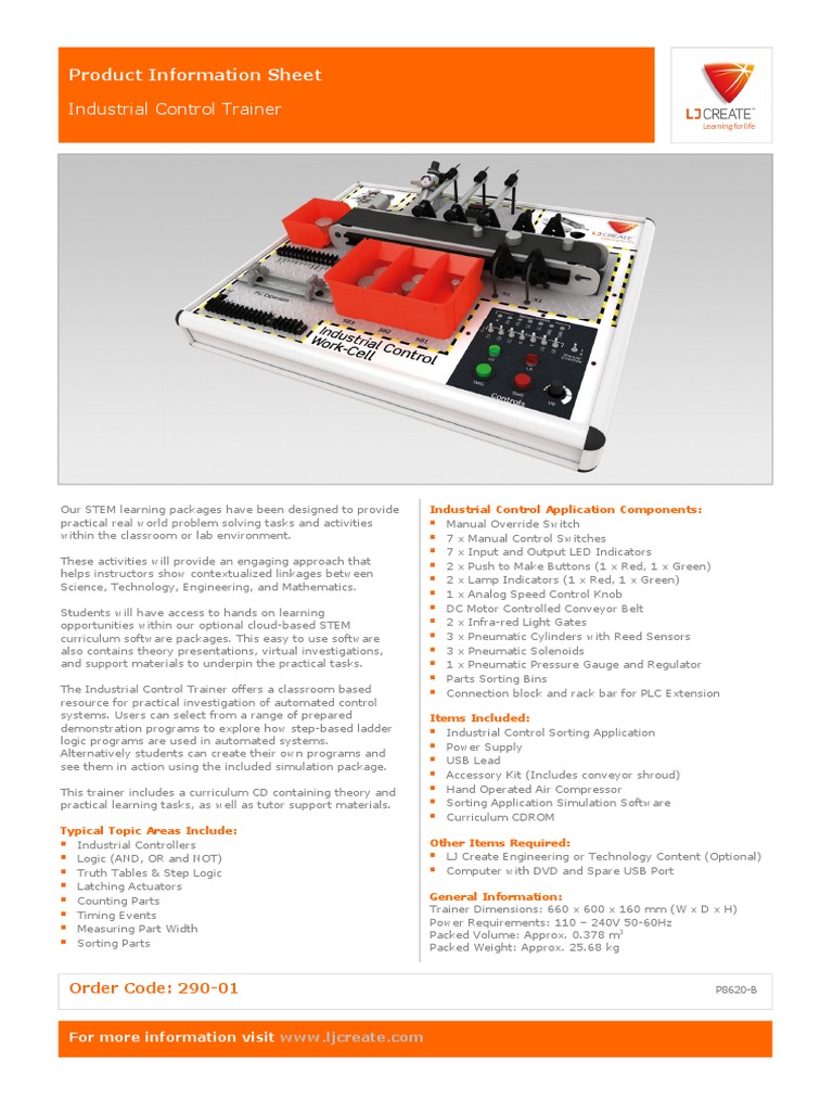 290-01 (Industrial Control Trainer) | PDF | Automation | Programmable ...