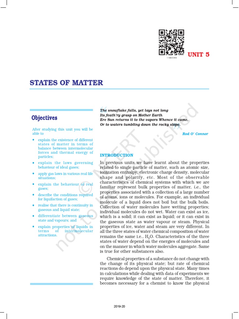 Understanding States of Matter in Chemistry | PDF | Intermolecular ...