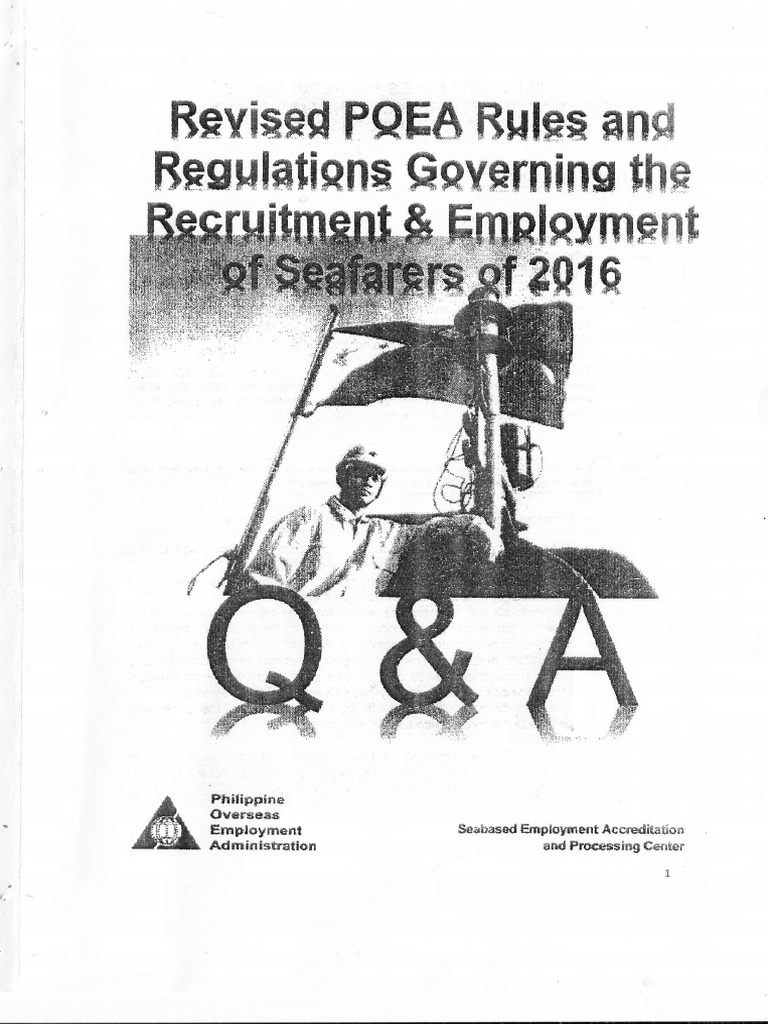 2016 Revised Poea Rules & Regulations PDF | PDF | Business