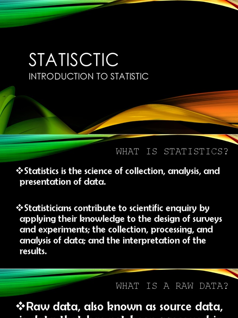 Introduction To Statistics | PDF | Histogram | Statistics