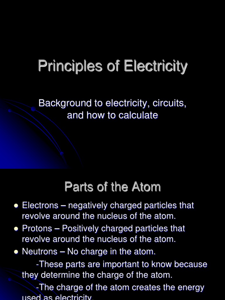 Principles of Electricity | PDF | Electric Charge | Electric Current