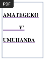 IGITABO AMATEGEKO Y UMUHANDA IBIBAZO N IBISUBIZO IBYAPA v1 | PDF | Bantu
