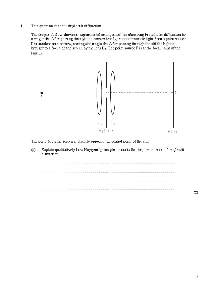 Diffraction and Interference Long Questions | PDF | Angular Resolution | Diffraction