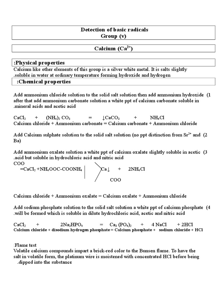 Detection of Basic Radical Group 5, 6 | PDF | Sodium Chloride | Hydroxide