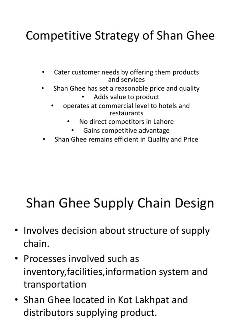Shan Ghee Competitive Strategy | PDF | Business | Law