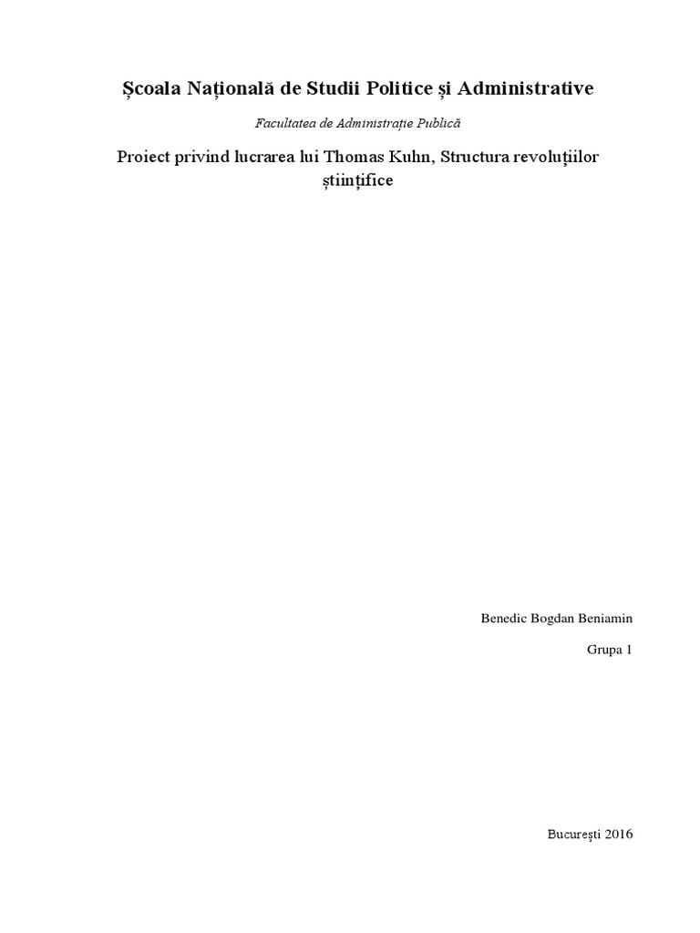 Revolutia Stiintifica, Thomas Kuhn | PDF