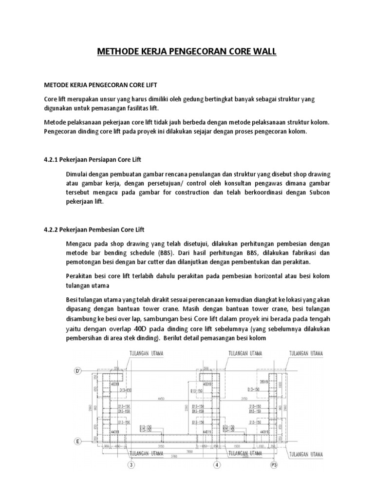 Methode Kerja Core Lift | PDF