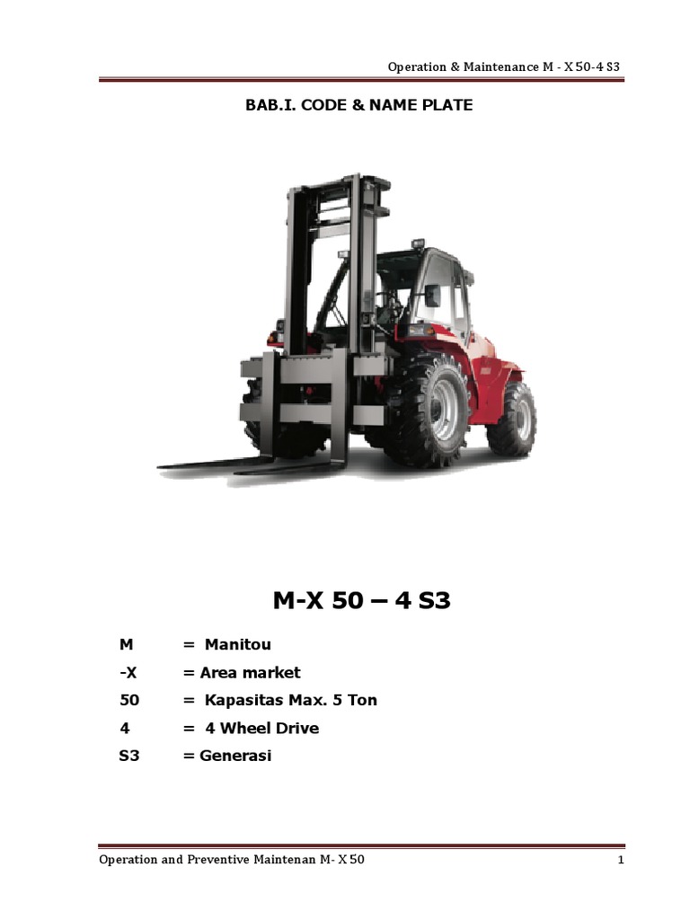 M-X 50-4 Operation & Maintenance Guide | PDF