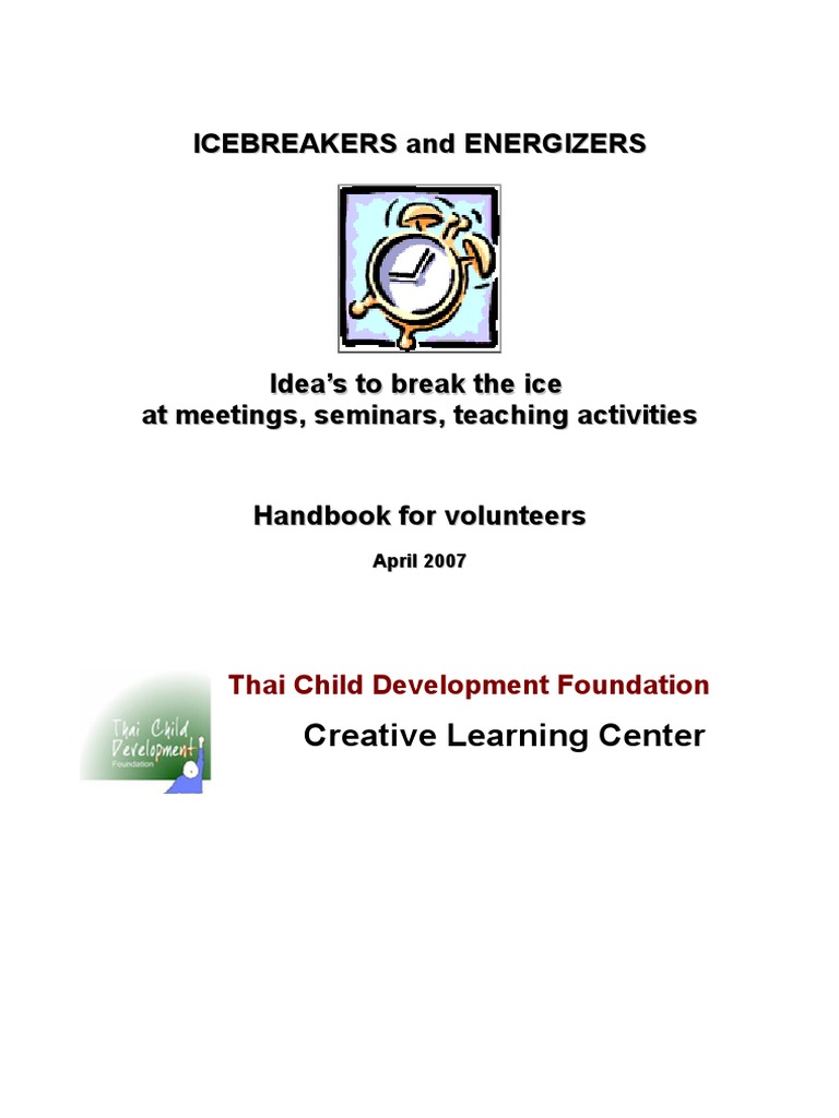 Icebreakers and Energizers E28093 Idea - S To Break The Ice at Meetings ...