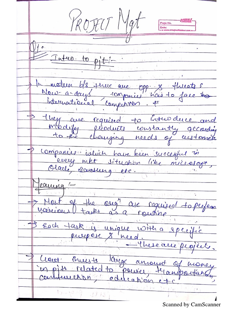 PM Unit 1 | PDF