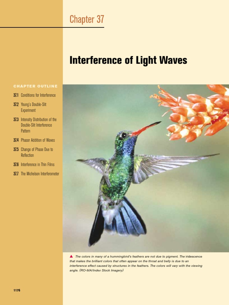 Interference of Light Waves PDF | PDF | Coherence (Physics) | Wavelength