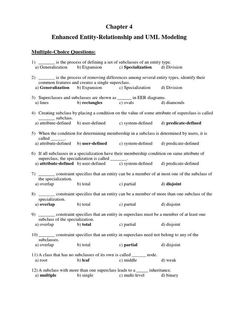 QA Chapter4 PDF | PDF | Inheritance (Object Oriented Programming) | Class (Computer Programming)